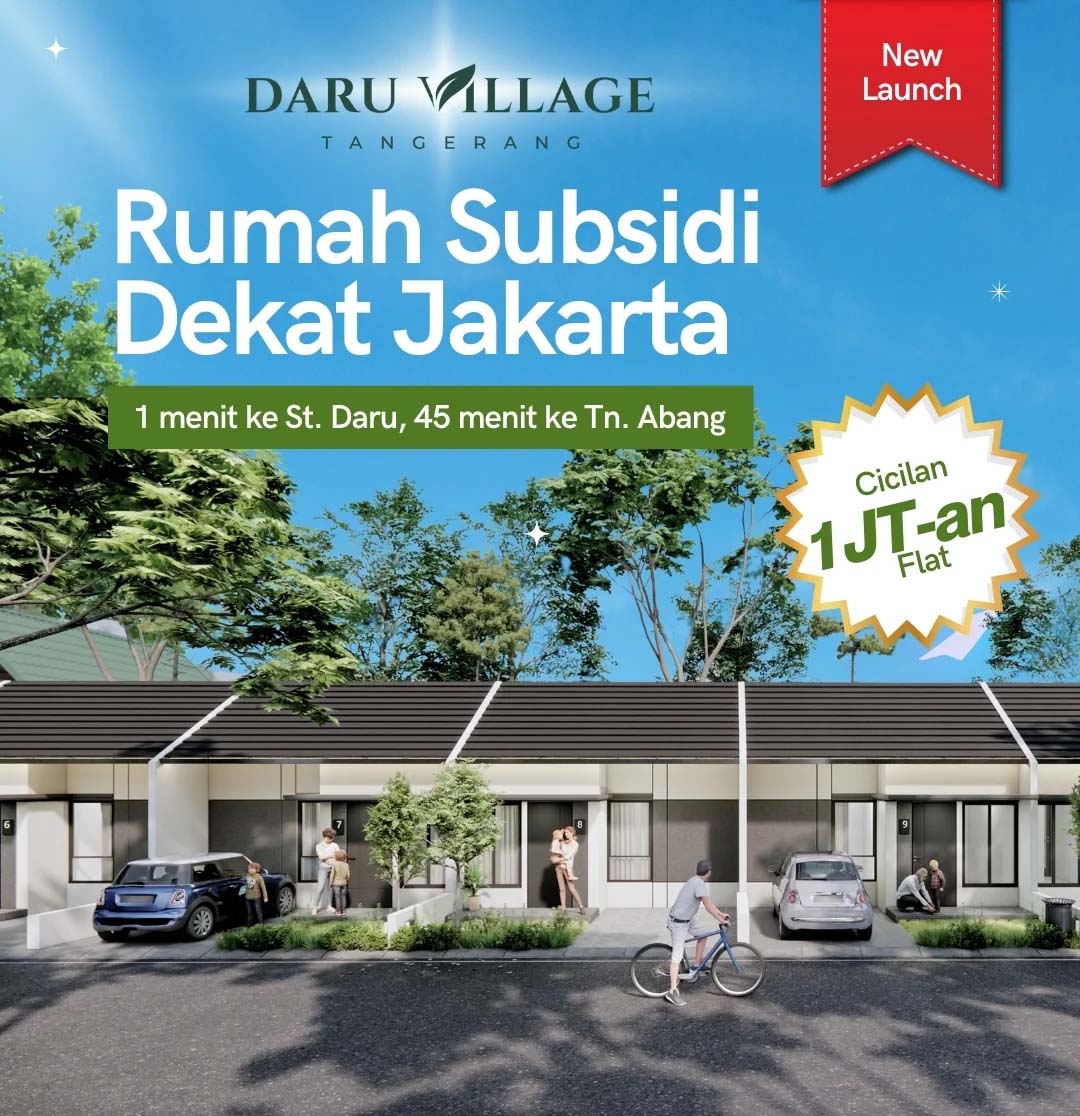 Daru Village : Perumahan Subsidi Dekat Stasiun Daru Tangerang